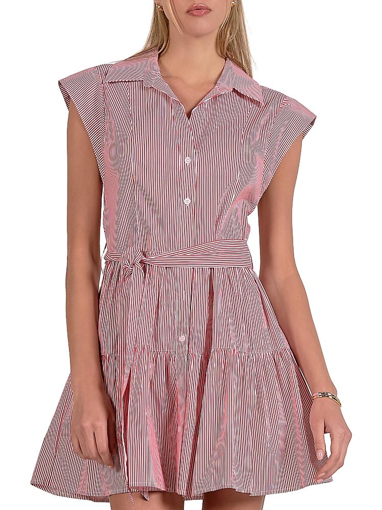 ELAN ELAN Cap Sleeve Tiered Dress